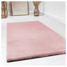 Hochflor-Teppich Esprit "Alice Kunstfell" Teppiche Gr. B: 200 cm 1 St., 25 mm, L: 200 cm, rosa Kaninchenfell-Haptik, besonders weich und dicht, für alle Räume