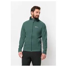 Fleecejacke Jack Wolfskin "ALPGRAT HOODED FZ M" Gr. XXL (58), grün (jade, grün) Herren Jacken