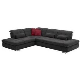 Ecksofa DIE PLANBAR "MP-IN17004 L-Form" Sofas Gr. B/H/T: 323cm x 84cm x 124cm, Chenille, Armlehne rechts, Bettfunktion, schwarz wahlweise mit Bettfunktion, Sitztiefen- und Kopfteilverstellung