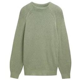 Tom Tailor Damen Plus - Strickpullover mit Stehkragen, grün, Uni, Gr. 46