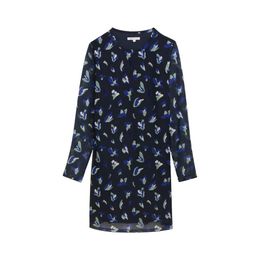 Tom Tailor Denim Kleid Damen Größe 42 marine / dunkelblau / pastellgrün / weiß Winterkleid