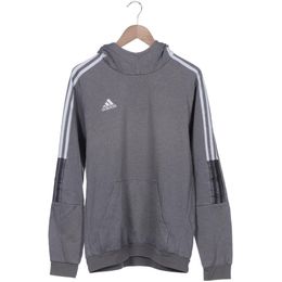 Adidas Herren Kapuzenpullover, silber, Gr. 48