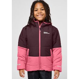 Outdoorjacke Jack Wolfskin "TWO HILLS INS JACKET K", Kinder, Gr. 152, lila (boysenberry), Hauptmaterial: 100% Polyester; Kontrast: 100% Polyester; Futter: 100% Polyester (recycled); Füllung: 100% Polyester (recycled), Jacken