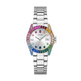 Guess Uhr 'Opaline' Damen Gr&ouml;&szlig;e One Size blau / gr&uuml;n / fuchsia / silber
