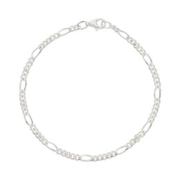 JuwelmaLux Armband Armband Figaro oval 925/000 Sterling Silber JL50-03-0065 (kein Set, 1-tlg., kein Set), silberfarben, Silber