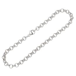 NKlaus Silberarmband Armband 925 Sterling Silber 20cm Erbskette rund we (1 Stück), Made in Germany, silberfarben
