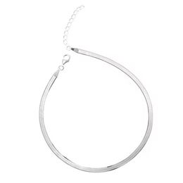 ELLAWIL Silberkette Damenkette Halskette Schmuck Schlangenkette Silberkette (Kettenlänge 45 cm verlängerbar um 5 cm, Sterling Silber 925)
