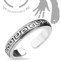 Order & Smile Schmuck Zehenring Midi Ring / Knöchel-Ring / Zehenring verstellbar „Tribal“