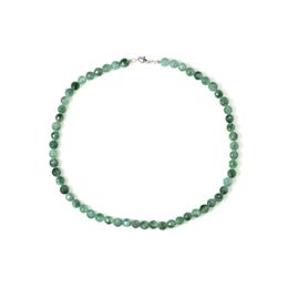 J Classics Silberkette Waldgrüner Quarz-Silberhalskette