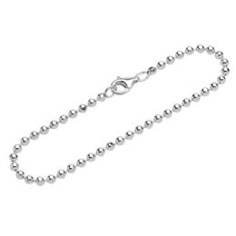 NKlaus Silberarmband Armband 925 Sterling Silber 19cm Kugelkette diaman (1 Stück), Made in Germany, silberfarben
