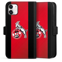 DeinDesign iPhone 11 Handy Klapph&uuml;lle Handyh&uuml;lle aus Kunst Leder schwarz Flip Case 1. Fc K&ouml;ln Billy Goat Hennes Official Licensed Product Sideflip mit Lasche