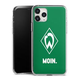 DeinDesign iPhone 11 Pro Max Handy Silikon H&uuml;lle Case transparent Handyh&uuml;lle Moin Official Licensed Product Sv Werder Bremen Silikon Case
