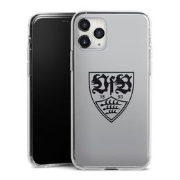 DeinDesign iPhone 11 Pro Max Handy Silikon H&uuml;lle Case transparent Handyh&uuml;lle Vfb Stuttgart Official Licensed Product Logo Silikon Case