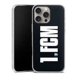 DeinDesign iPhone 16 Pro Max Handy Silikon H&uuml;lle Case transparent Handyh&uuml;lle 1. Fcm 1. Fc Magdeburg Official Licensed Product Silikon Case
