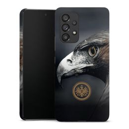 DeinDesign Galaxy A53 5G Handy Premium Case Smartphone Handyh&uuml;lle Schutzh&uuml;lle gl&auml;nzend Official Licensed Product Eintracht Frankfurt Eagle Premium Case