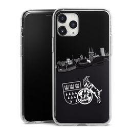 DeinDesign iPhone 11 Pro Max Handy Silikon H&uuml;lle Case transparent Handyh&uuml;lle Skyline Official Licensed Product 1. Fc K&ouml;ln Silikon Case