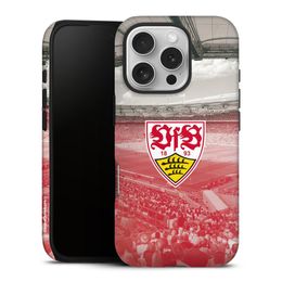 DeinDesign iPhone 16 Pro Handy Panzer Handyh&uuml;lle robuste Outdoor H&uuml;lle Schutzh&uuml;lle matt Stadium Vfb Stuttgart Official Licensed Product Tough Case