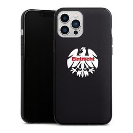 DeinDesign iPhone 13 Pro Max Handy Silikon H&uuml;lle Case schwarz Handyh&uuml;lle Eagle Retro Logo