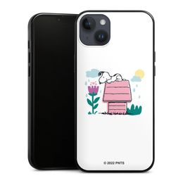 DeinDesign iPhone 14 Plus Handy Silikon H&uuml;lle Case schwarz Handyh&uuml;lle Snoopy Dog Official Licensed Product