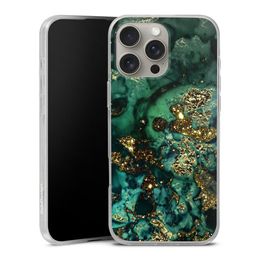 DeinDesign iPhone 16 Pro Max Handy Silikon H&uuml;lle Case transparent Handyh&uuml;lle Muster Glitzer Marble Silikon Case