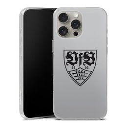 DeinDesign iPhone 16 Pro Max Handy Silikon H&uuml;lle Case transparent Handyh&uuml;lle Logo Official Licensed Product Vfb Stuttgart Silikon Case