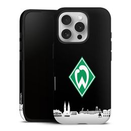 DeinDesign iPhone 16 Pro Handy Panzer Handyh&uuml;lle robuste Outdoor H&uuml;lle Schutzh&uuml;lle matt Skyline Sv Werder Bremen Official Licensed Product Tough Case