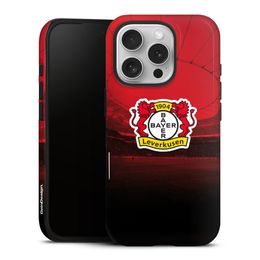 DeinDesign iPhone 16 Pro Handy Panzer Handyh&uuml;lle robuste Outdoor H&uuml;lle Schutzh&uuml;lle gl&auml;nzend Bayer 04 Leverkusen Official Licensed Product Stadium Tough Case