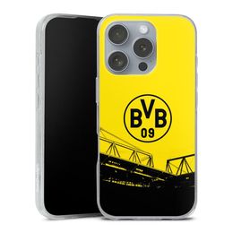 DeinDesign iPhone 16 Pro Handy Silikon H&uuml;lle Case transparent Handyh&uuml;lle Merchandise Bvb Borussia Dortmund Silikon Case