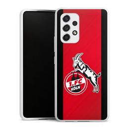 DeinDesign Galaxy A53 5G Handy Silikon H&uuml;lle Case wei&szlig; Handyh&uuml;lle Official Licensed Product Billy Goat Hennes 1. Fc K&ouml;ln Silikon Case