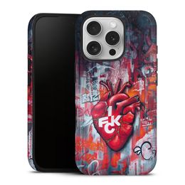 DeinDesign iPhone 16 Pro Handy Panzer Handyh&uuml;lle robuste Outdoor H&uuml;lle Schutzh&uuml;lle gl&auml;nzend 1. Fck 1. Fc Kaiserslautern Heart Tough Case