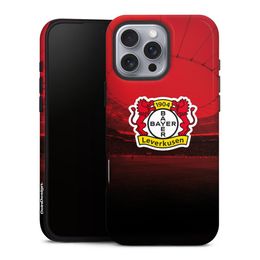 DeinDesign iPhone 16 Pro Max Handy Panzer Handyh&uuml;lle robuste Outdoor H&uuml;lle Schutzh&uuml;lle gl&auml;nzend Bayer 04 Leverkusen Official Licensed Product Stadium Tough Case