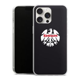 DeinDesign iPhone 15 Pro Max Handy Silikon H&uuml;lle Case transparent Handyh&uuml;lle Eagle Retro Logo Silikon Case