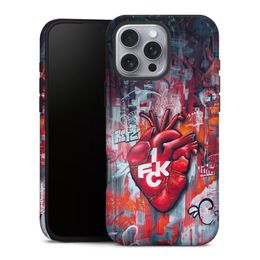 DeinDesign iPhone 16 Pro Max Handy Panzer Handyh&uuml;lle robuste Outdoor H&uuml;lle Schutzh&uuml;lle gl&auml;nzend 1. Fck 1. Fc Kaiserslautern Heart Tough Case