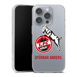 DeinDesign iPhone 16 Pro Handy Silikon H&uuml;lle Case transparent Handyh&uuml;lle Official Licensed Product Transparent 1. Fc K&ouml;ln Silikon Case