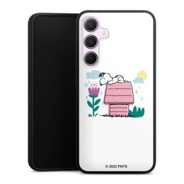 DeinDesign Galaxy A55 5G Handy Premium Silikon H&uuml;lle Handyh&uuml;lle schwarz Case Snoopy Dog Official Licensed Product Silikon Premium Case