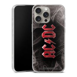 DeinDesign iPhone 16 Pro Max Handy Silikon H&uuml;lle Case transparent Handyh&uuml;lle Merchandise Acdc Logo Silikon Case