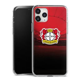 DeinDesign iPhone 11 Pro Max Handy Silikon H&uuml;lle Case transparent Handyh&uuml;lle Bayer 04 Leverkusen Official Licensed Product Stadium Silikon Case