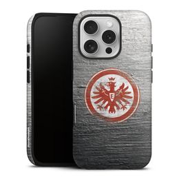 DeinDesign iPhone 16 Pro Handy Panzer Handyh&uuml;lle robuste Outdoor H&uuml;lle Schutzh&uuml;lle gl&auml;nzend Eintracht Frankfurt Sge Logo Tough Case