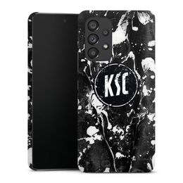 DeinDesign Galaxy A53 5G Handy Premium Case Smartphone Handyh&uuml;lle Schutzh&uuml;lle gl&auml;nzend Official Licensed Product Ksc Karlsruher Sc Premium Case