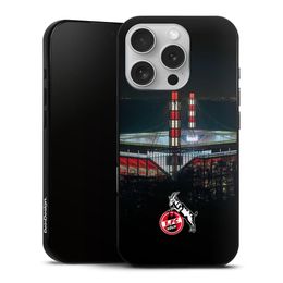 DeinDesign iPhone 16 Pro Handy Slim Case extra d&uuml;nn Silikon Handyh&uuml;lle schwarz H&uuml;lle Stadium 1. Fc K&ouml;ln Official Licensed Product Silikon Slim Case