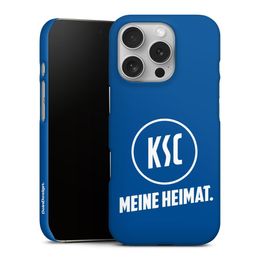DeinDesign iPhone 16 Pro Handy Premium Case Smartphone Handyh&uuml;lle Schutzh&uuml;lle matt Karlsruher Sc Statement Ksc Premium Case