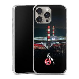 DeinDesign iPhone 16 Pro Max Handy Silikon H&uuml;lle Case transparent Handyh&uuml;lle Stadium 1. Fc K&ouml;ln Official Licensed Product Silikon Case