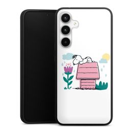 DeinDesign Galaxy A35 5G Handy Premium Silikon H&uuml;lle Handyh&uuml;lle schwarz Case Snoopy Dog Official Licensed Product Silikon Premium Case