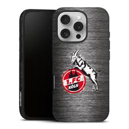 DeinDesign iPhone 16 Pro Handy Panzer Handyh&uuml;lle robuste Outdoor H&uuml;lle Schutzh&uuml;lle matt Official Licensed Product Metallic Look 1. Fc K&ouml;ln Tough Case