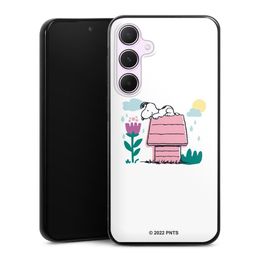 DeinDesign Galaxy A55 5G Handy Silikon H&uuml;lle Case schwarz Handyh&uuml;lle Snoopy Dog Official Licensed Product