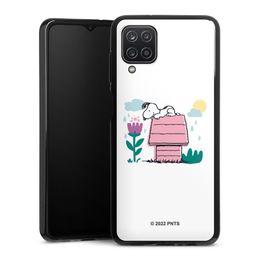 DeinDesign Galaxy A12 Handy Silikon H&uuml;lle Case schwarz Handyh&uuml;lle Official Licensed Product Snoopy Dog