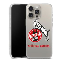 DeinDesign iPhone 16 Pro Max Handy Silikon H&uuml;lle Case transparent Handyh&uuml;lle Official Licensed Product Transparent 1. Fc K&ouml;ln Silikon Case