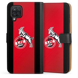 DeinDesign Galaxy A12 Handy Klapph&uuml;lle Handyh&uuml;lle aus Kunst Leder schwarz Flip Case 1. Fc K&ouml;ln Billy Goat Hennes Official Licensed Product Sideflip mit langer 