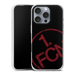 DeinDesign iPhone 16 Pro Handy Silikon H&uuml;lle Case wei&szlig; Handyh&uuml;lle Texture Merchandise 1. Fcn Silikon Case
