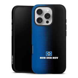 DeinDesign iPhone 16 Pro Handy Panzer Handyh&uuml;lle robuste Outdoor H&uuml;lle Schutzh&uuml;lle gl&auml;nzend Logo Official Licensed Product Hsv Tough Case